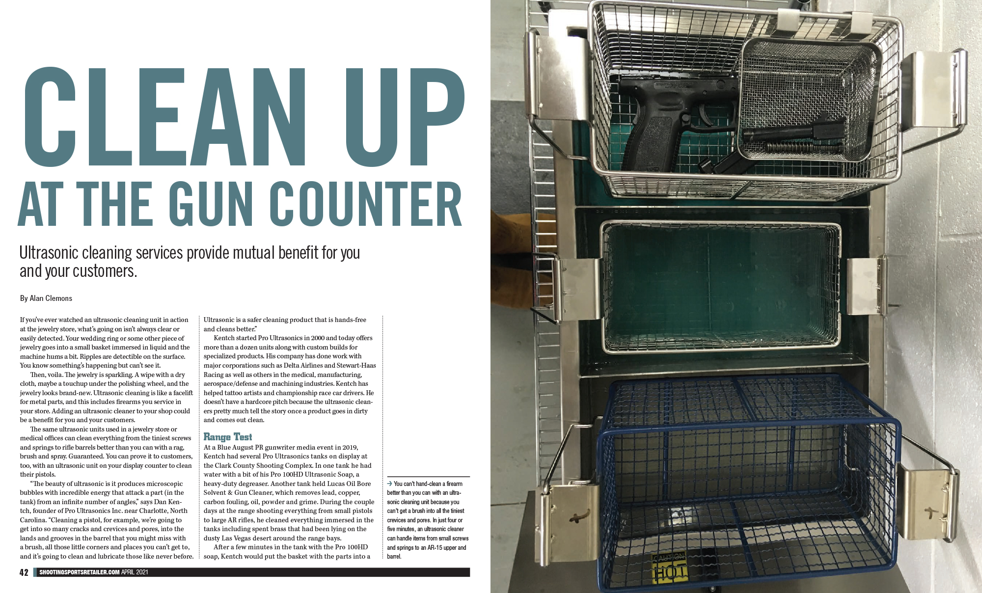 Magazine Features PGC: "Clean Up at the Gun Counter" - Pro Gun Cleaning